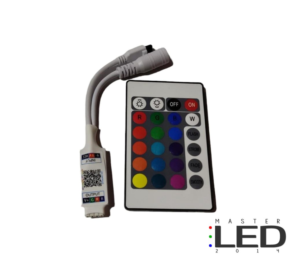 Mini Dimmer Controlador Bluetooth RGB + RF con control